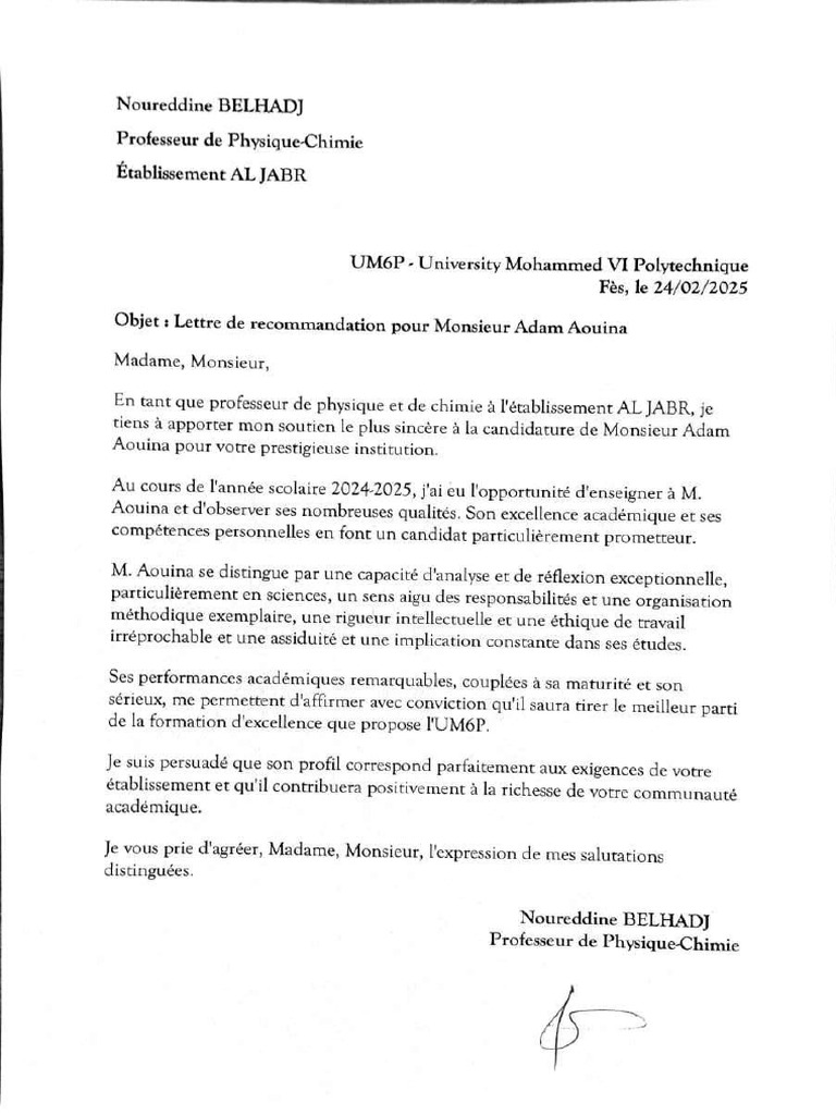 Lettre de Recom 2 | PDF