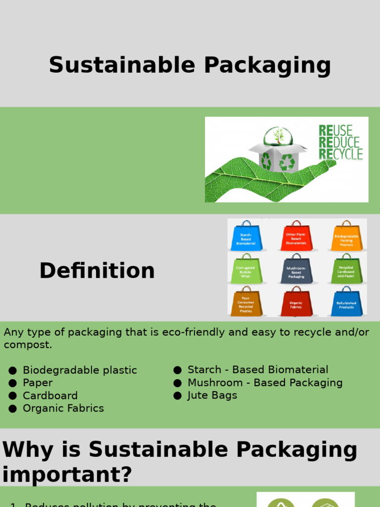 Sustainable Packaging | PDF