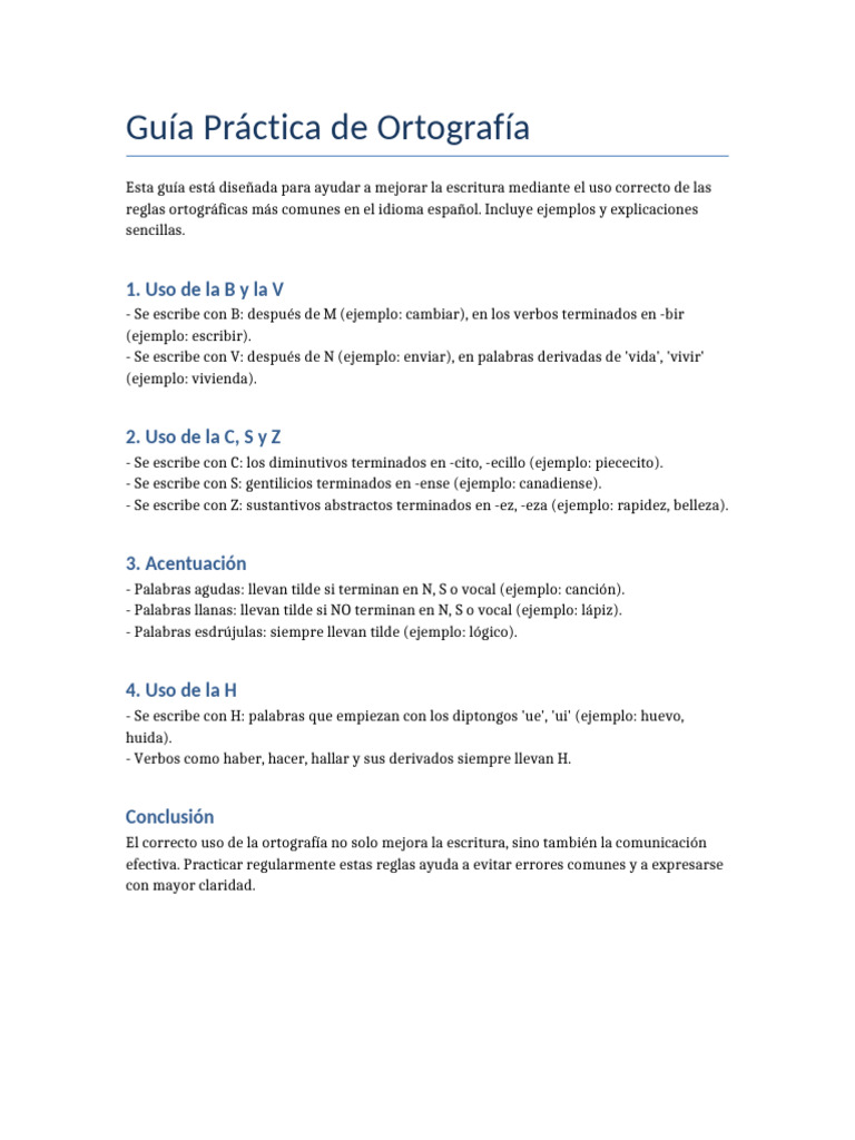 Guia Practica Ortografia | PDF