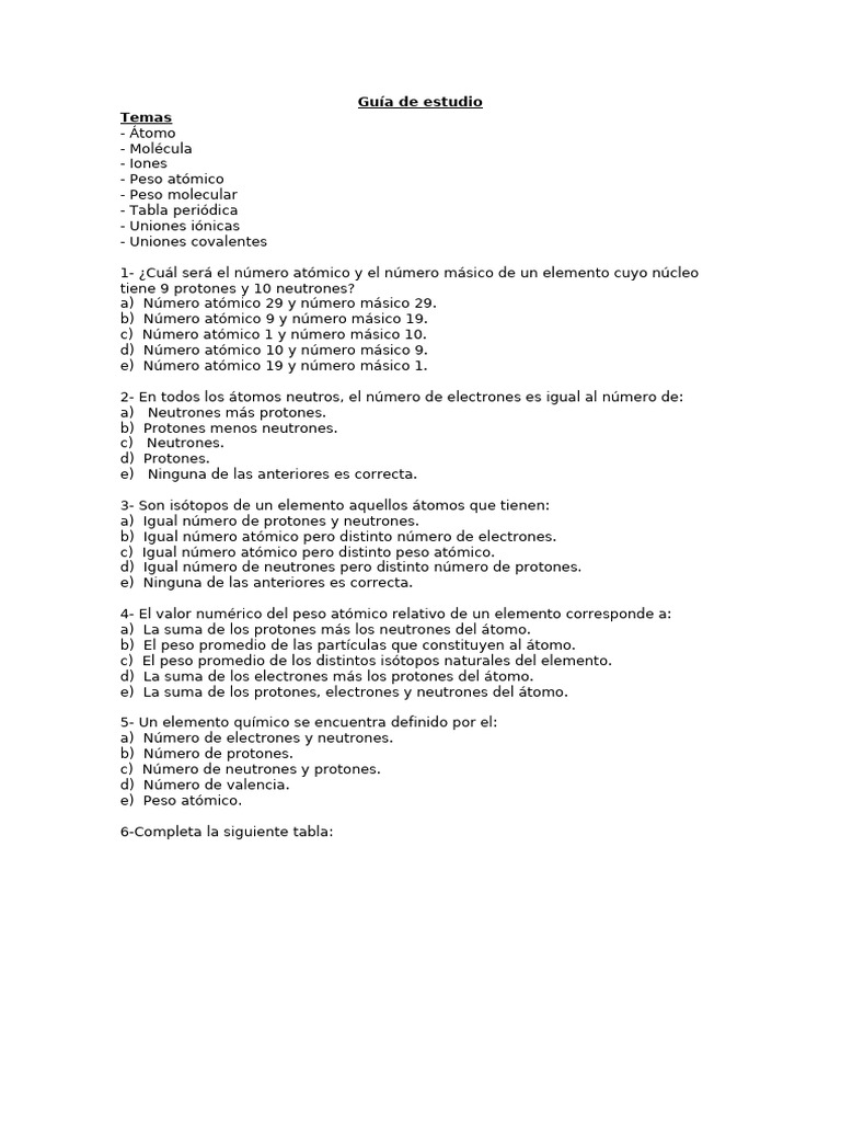 Conceptos Clave de Química Fundamental | PDF | Átomos | Neutrón