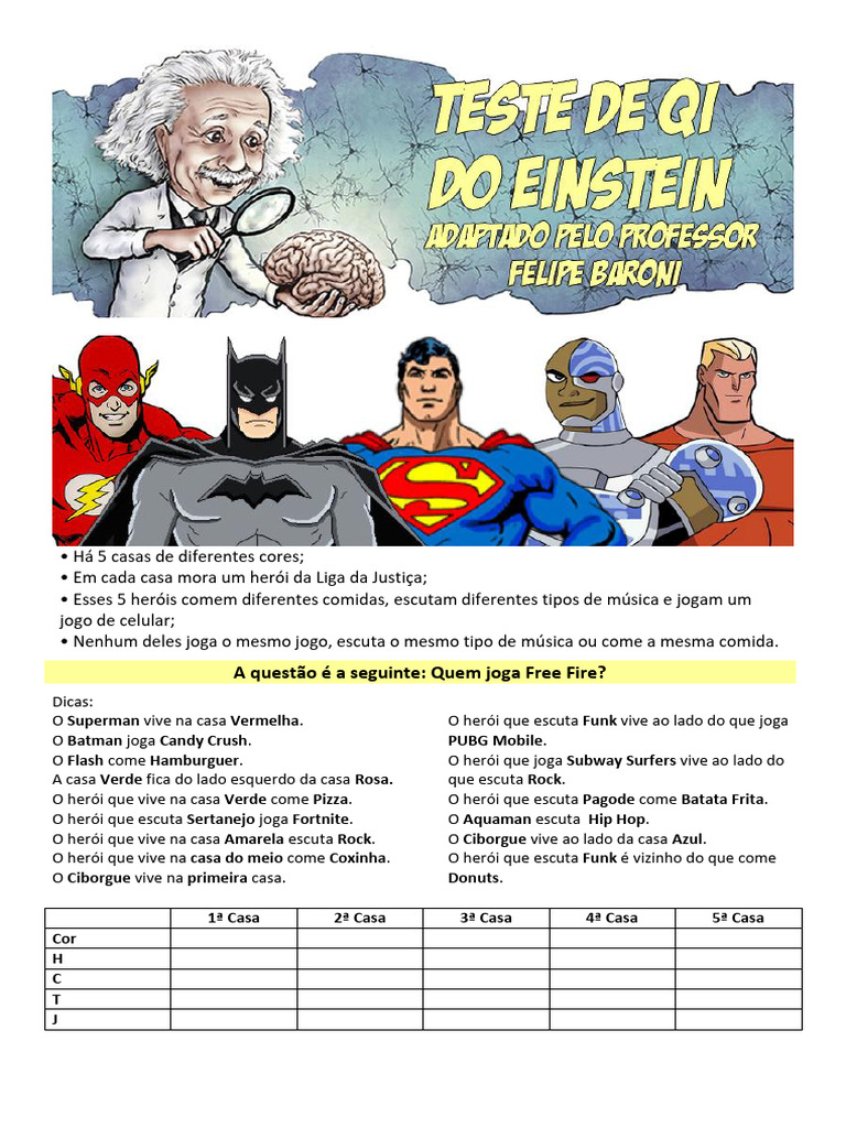 14 Teste de QI de Einstein | PDF