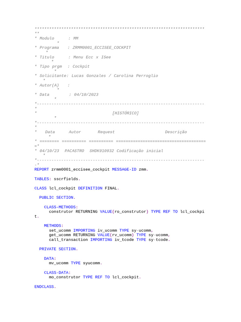 Zrmm0001 Eccisee Cockpit | PDF | Computer Programming
