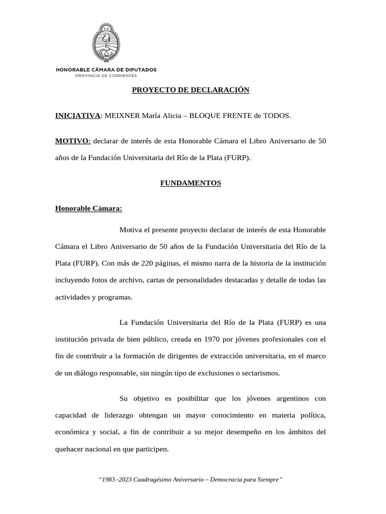 Decla Interés FURP | PDF