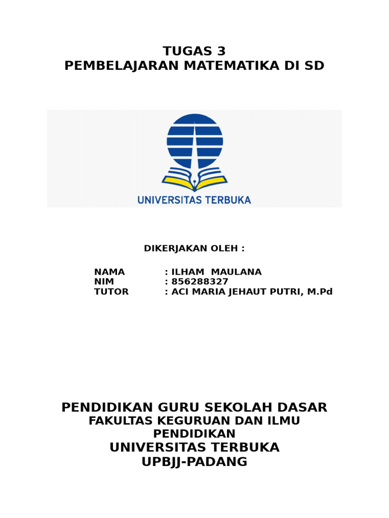 TUGAS 3 Pembelajaran Matematika SD | PDF
