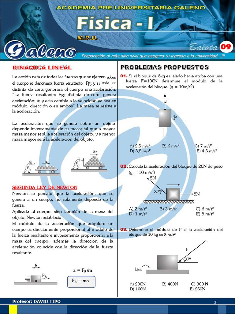 Fisica I Parte III Compendio 1 12 | PDF | Fuerza | Fricción