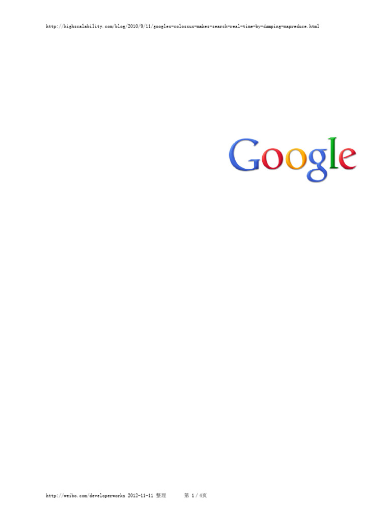Google's Colossus Makes Search Real-Time by Dumping MapReduce | PDF ...
