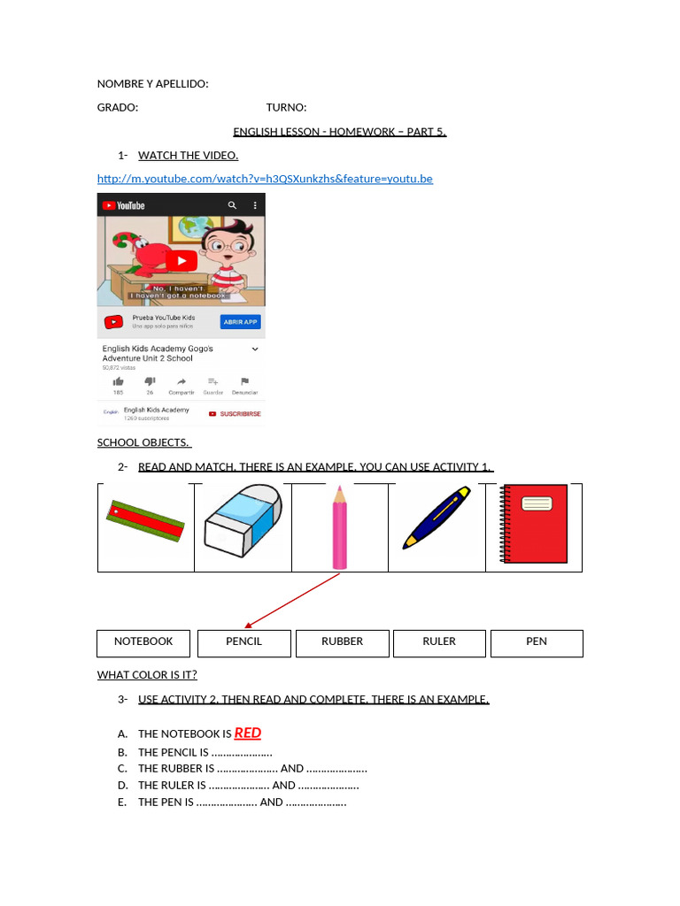 4TH Grade HW Part 5 | PDF