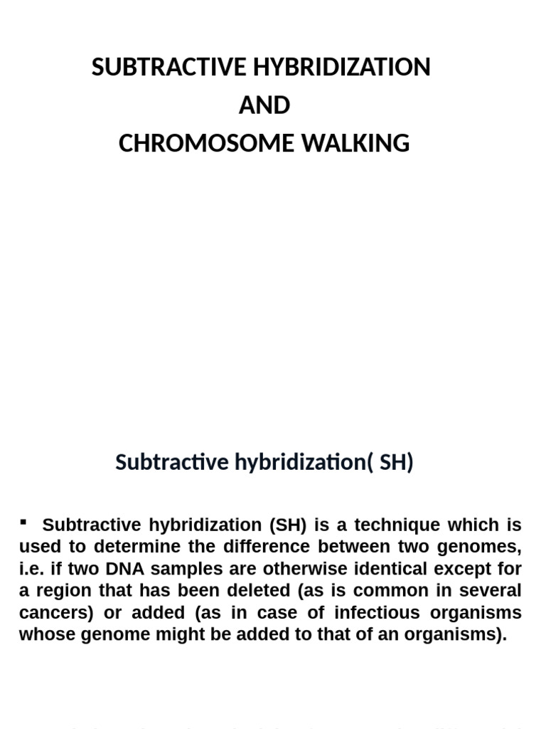 Subtractive Hybridization | PDF | Dna Sequencing | Dna