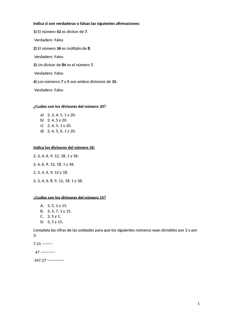 Ejercicios MCM DCM | PDF | Pinturas