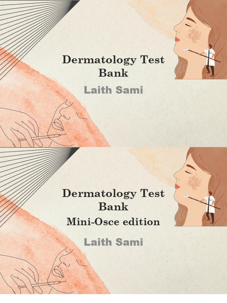 Dermatology Test Bank: Psoriasis Focus | PDF | Melanoma | Psoriasis