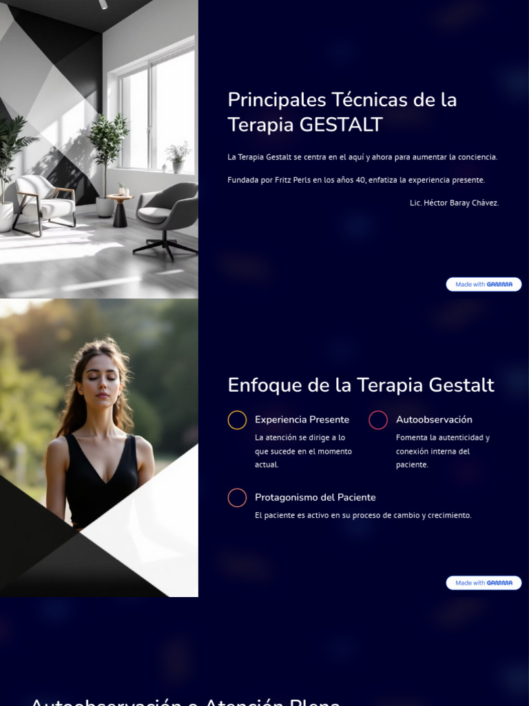 Principales Tecnicas de La Terapia GESTALT | PDF | Las emociones | Terapia Gestalt