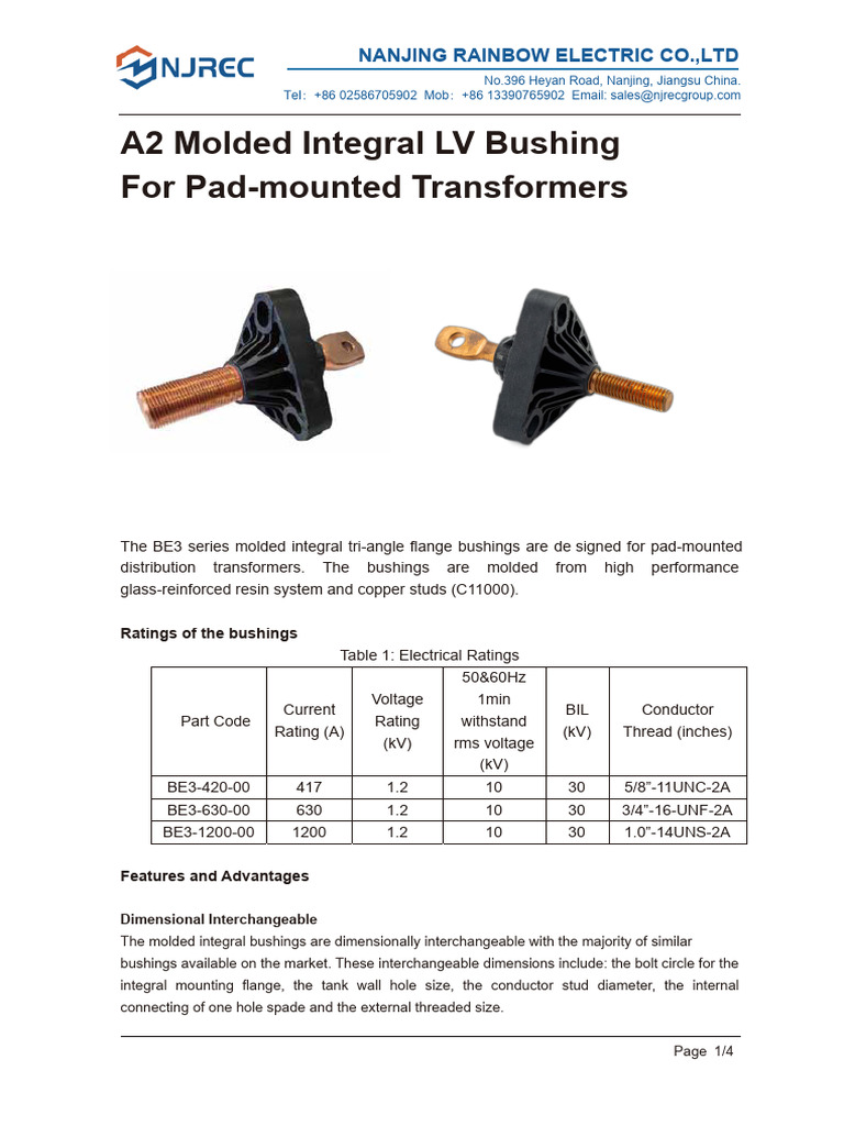 Tri-Clamp Bushing Catalog | PDF | Electrical Equipment | Electricity