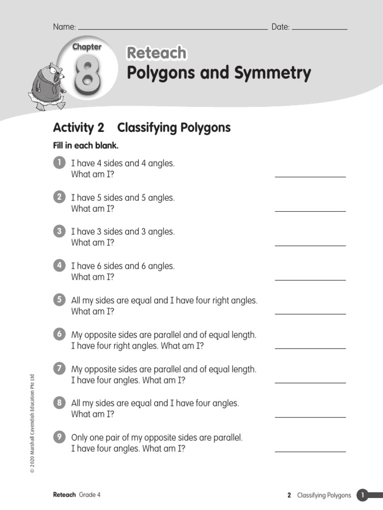 8.2 Classifying Polygons Reteach | PDF | Rectangle | Classical Geometry