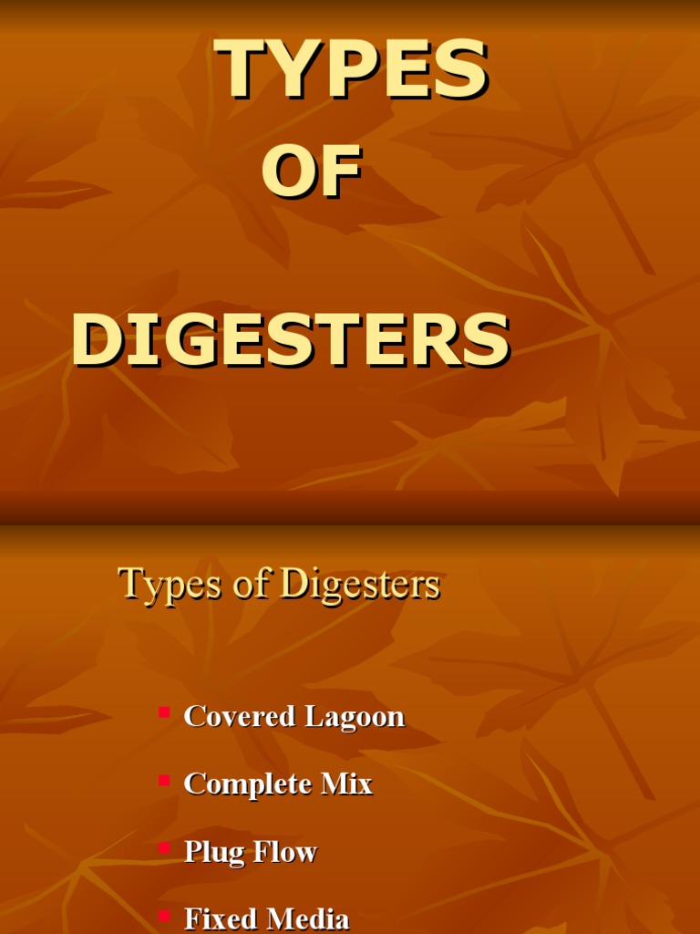 Types of Digesters | PDF | Anaerobic Digestion | Biogas