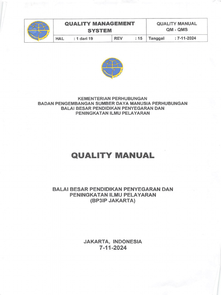 Quality Manual BP3IP Rev 15 | PDF