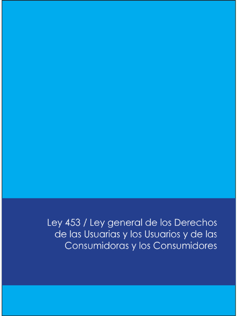 Ley 453 | PDF | Los consumidores | Sustentabilidad