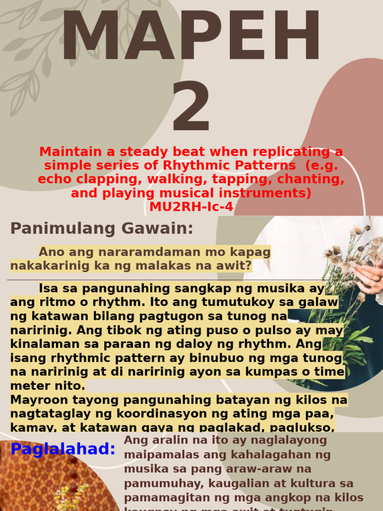 Mapeh 2 Q1 W2 D1 | PDF