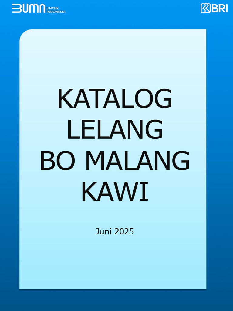 Katalog Lelang New - Sme 2025 Juni New | PDF
