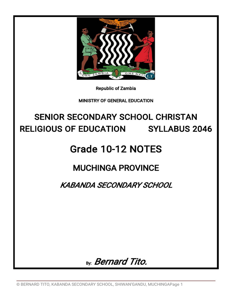 Senior Religious of Education Syllabus 2046 Grade 10-12 Notes | PDF ...