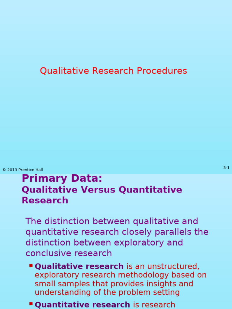 Qualitative Research Procedures | PDF | Focus Group | Qualitative Research