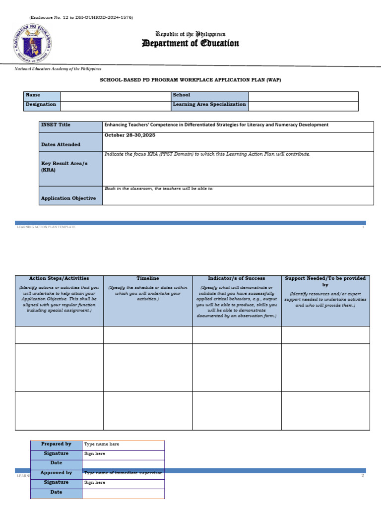 Completed WAP Elementary | PDF | Educational Assessment | Learning