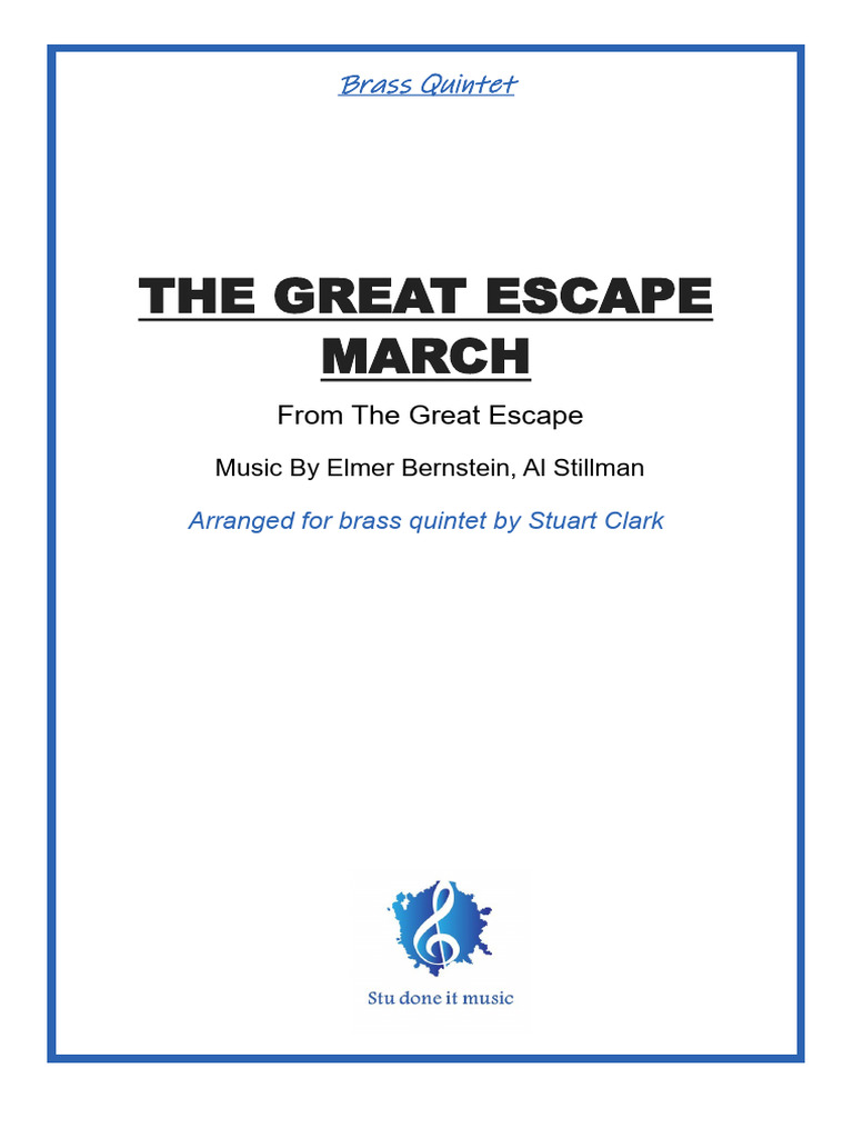 The Great Escape March: Brass Quintet | PDF | Music Production | Music ...