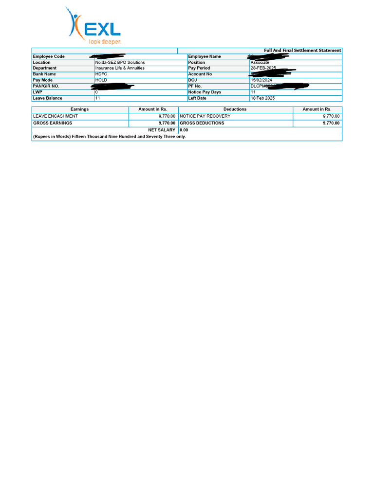 Upload Files Settle Payslip | PDF