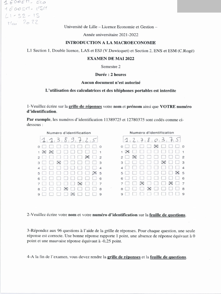 Macro Partiel 2022 | PDF