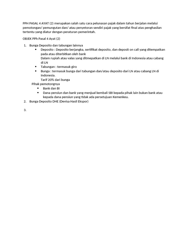 PPH Pasal 4 Ayat | PDF