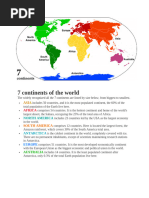 Seven Continents Song Lyrics | PDF | Continent | Earth Sciences