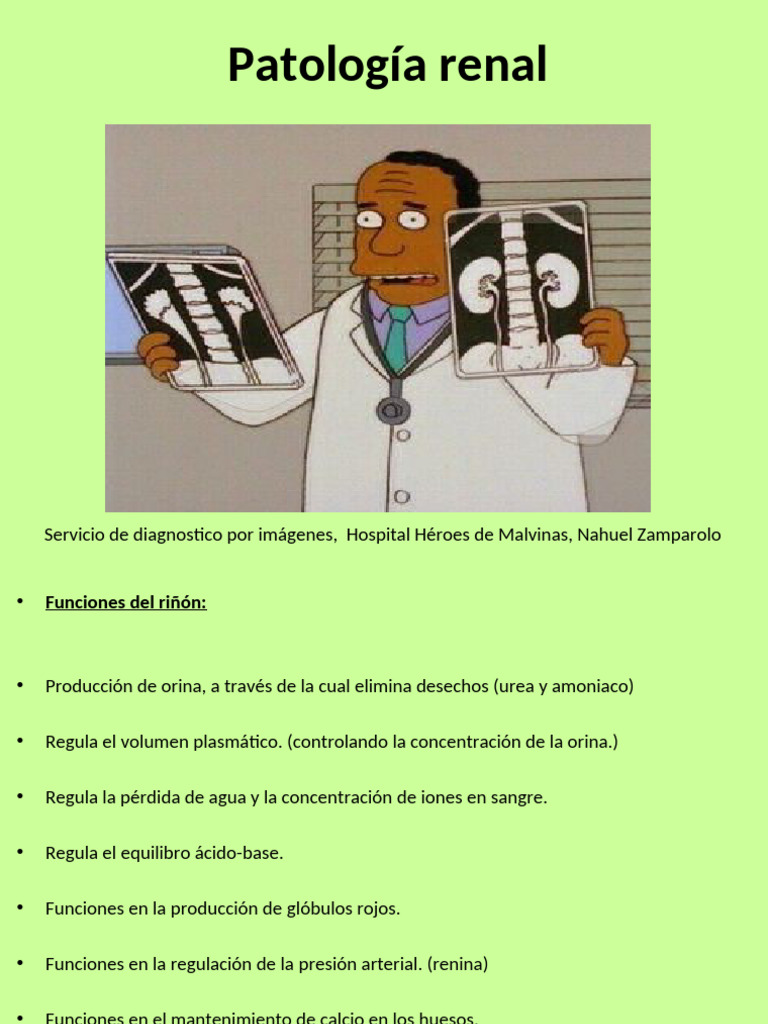 Patología Renal Con Fotos | PDF | Riñón | Infección del tracto urinario