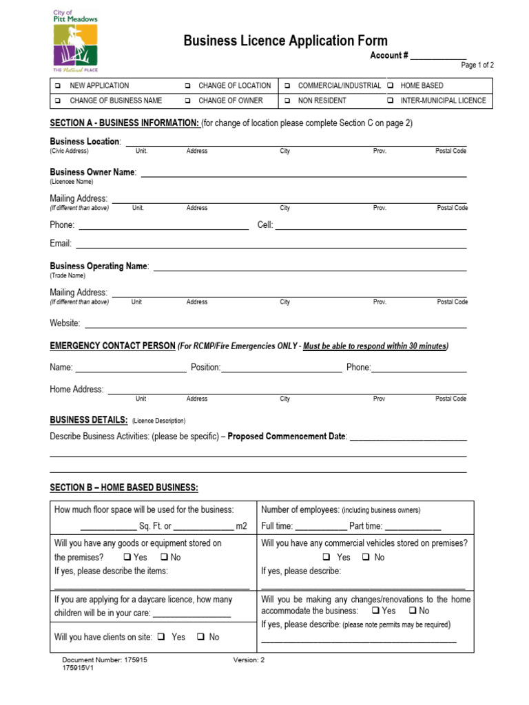 Business Application Form - CD | PDF | License
