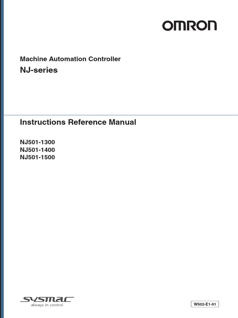 W502 E1 01 - NJ Series Instructions Reference Manual | PDF | Central ...
