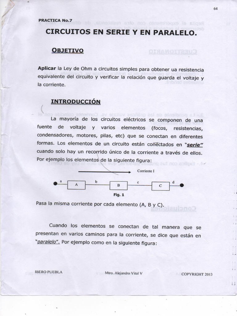 Practica 7 Circuitos en Serie y Paralelo | PDF