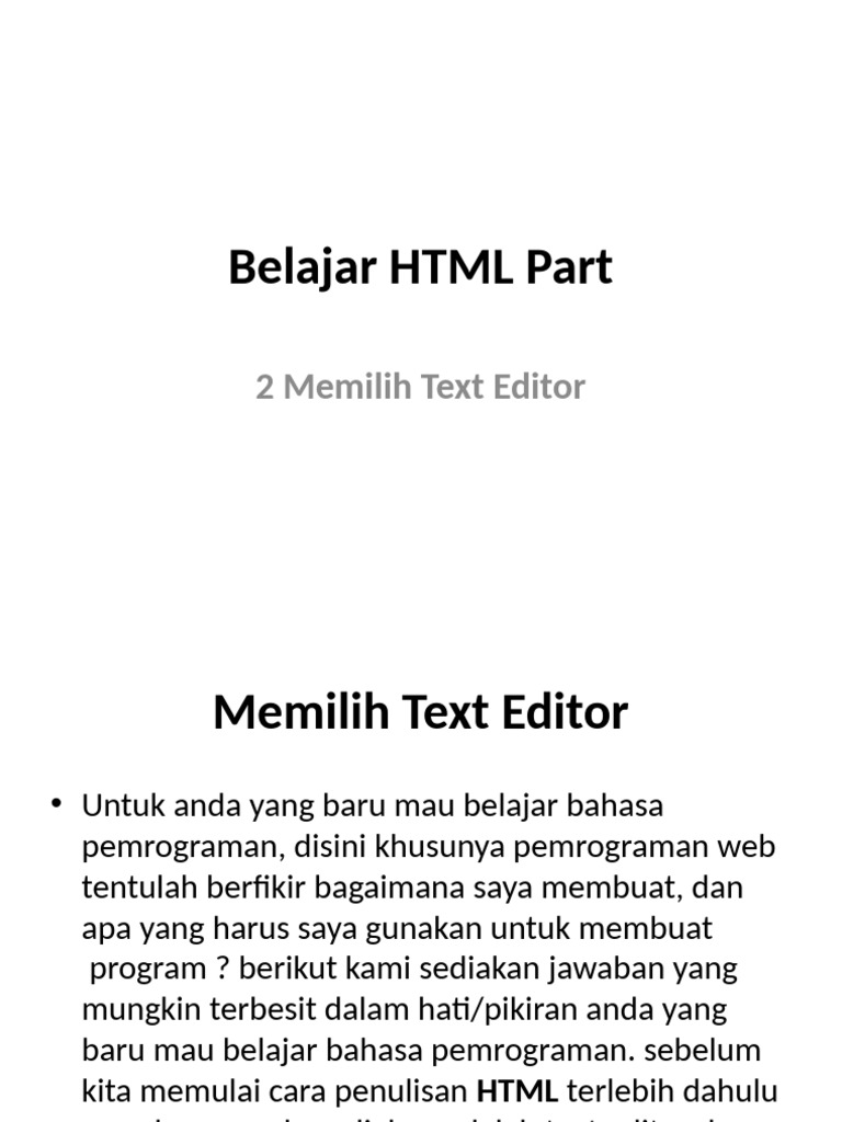Pengertian dan Pilihan Text Editor | PDF
