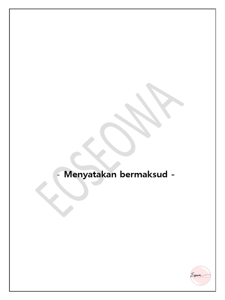 Menyatakan Bermaksud | PDF