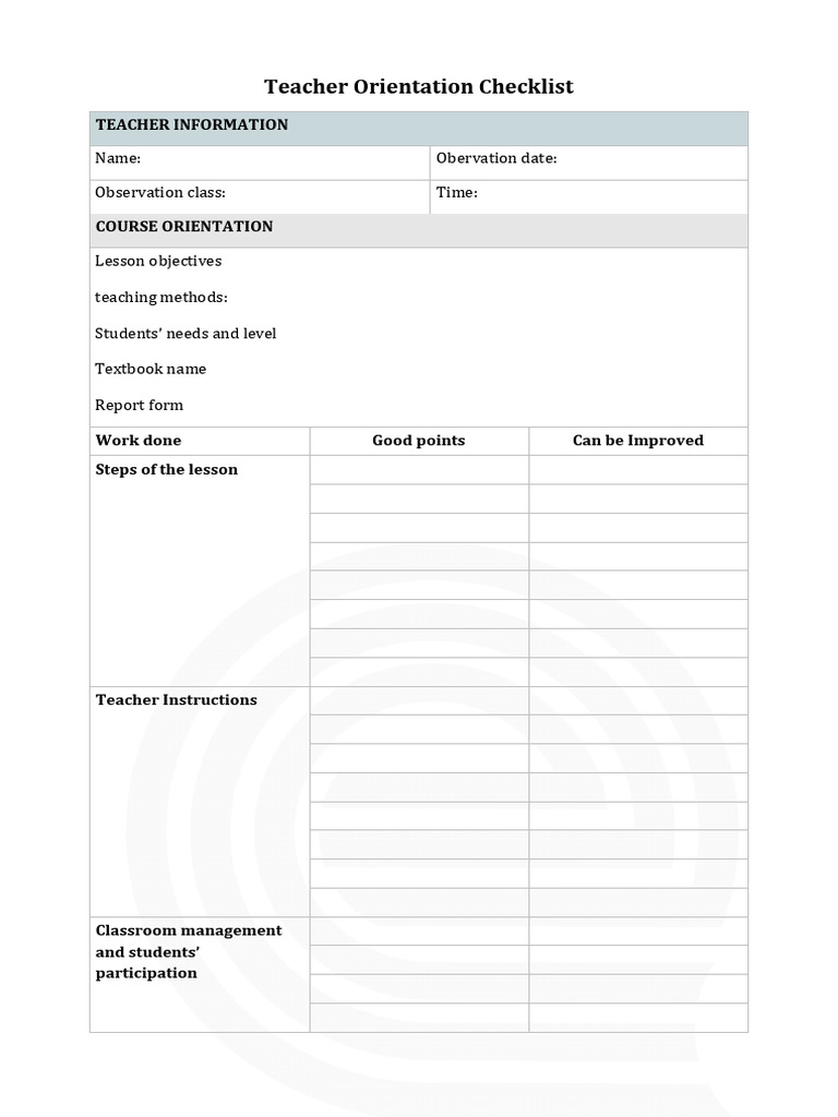 Observation Form | PDF