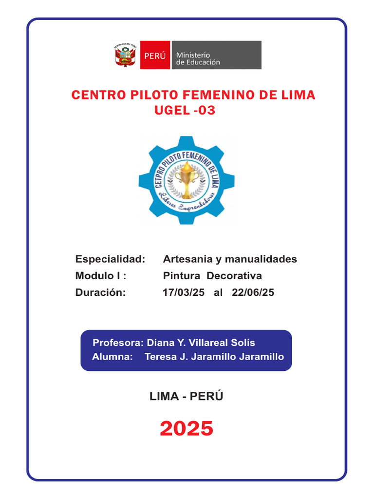 Caratula de Folder Pintura Decorativa | PDF