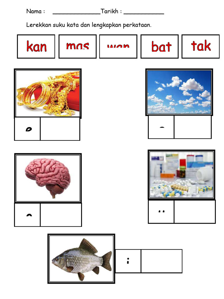 Liveworksheet Sukukata VKVK | PDF