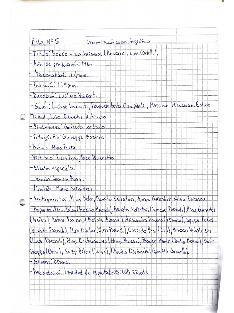 Rocco y Sus Hermanos Zamora Julián | PDF