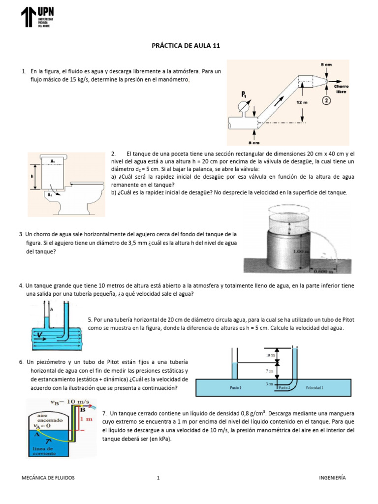 S11 Práctica de Aula Im | PDF | Presión | Pascal (Unidad)