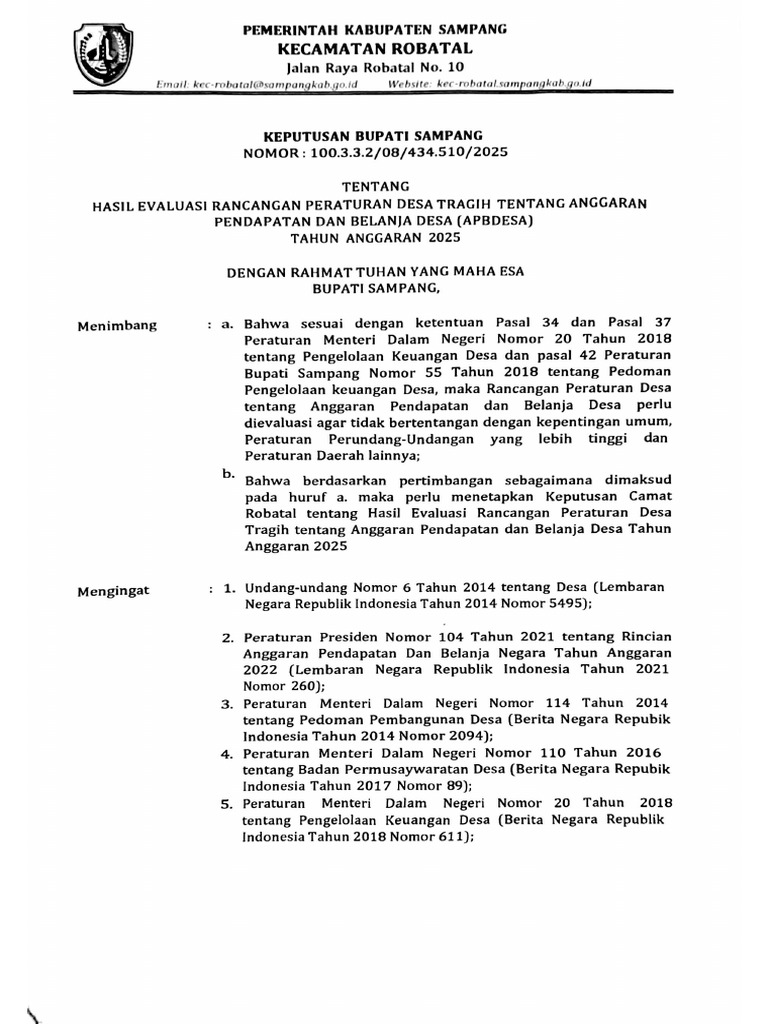 Evaluasi Camat | PDF