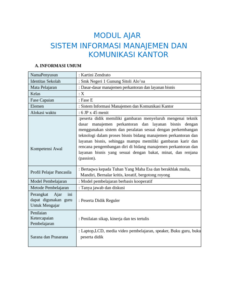 Modul Ajar III | PDF