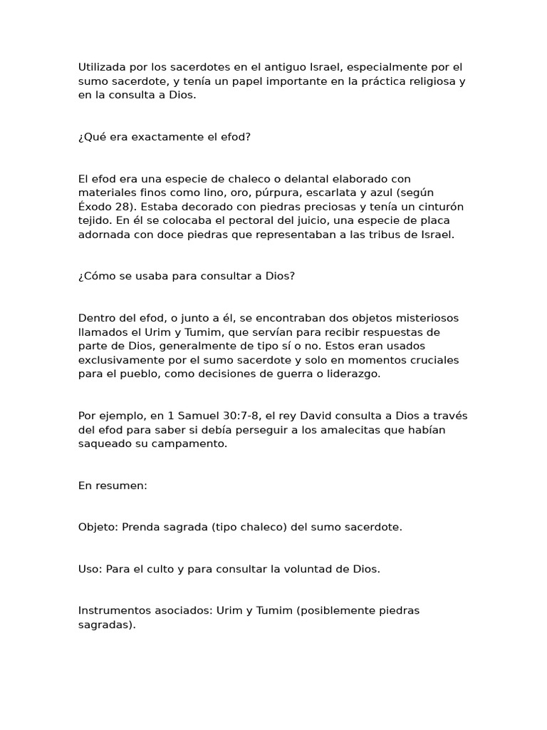 Efod | PDF
