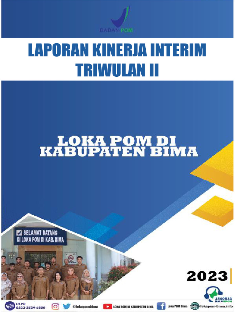 2. Laporan Kinerja Interim TW II 2023 Loka POM Bima | PDF