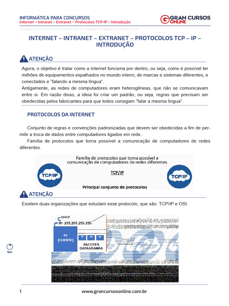 Aula 64 Internet Intran 1612523594 | PDF | Suíte de protocolo de ...