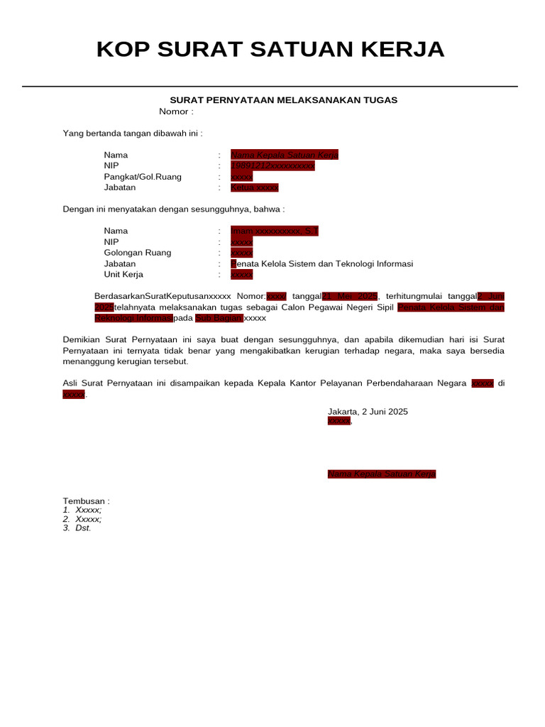Draft SPMT CPNS Terbaru | PDF