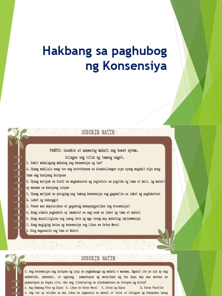 Hakbang Sa Paghubog NG Konsensiya | PDF