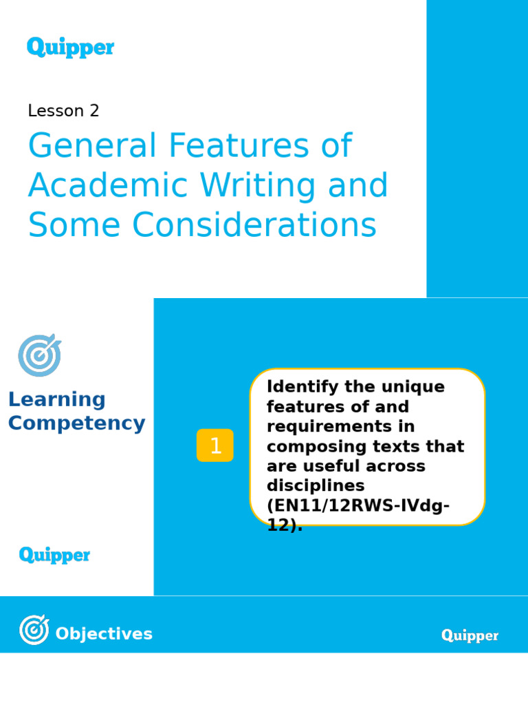 Features of Academic Writing Explained | PDF | Writing | Jargon