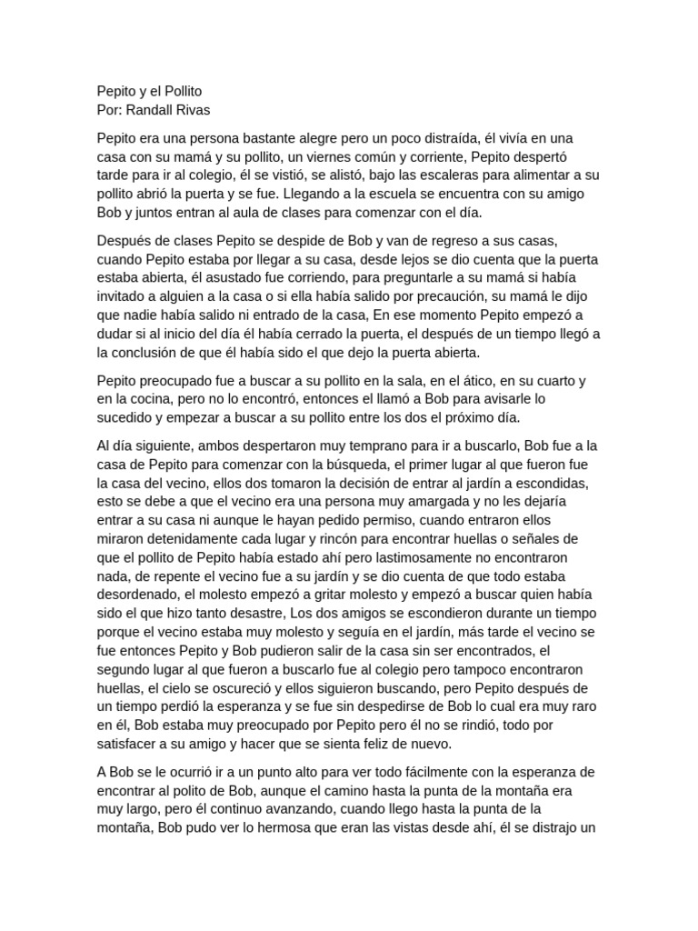 Pepito y El Pollito Randall | PDF